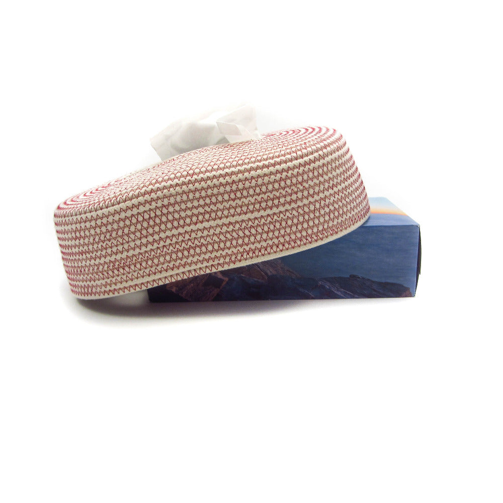 Tissue Box Ecru Bordeaux – KOBA handmade in Belgium